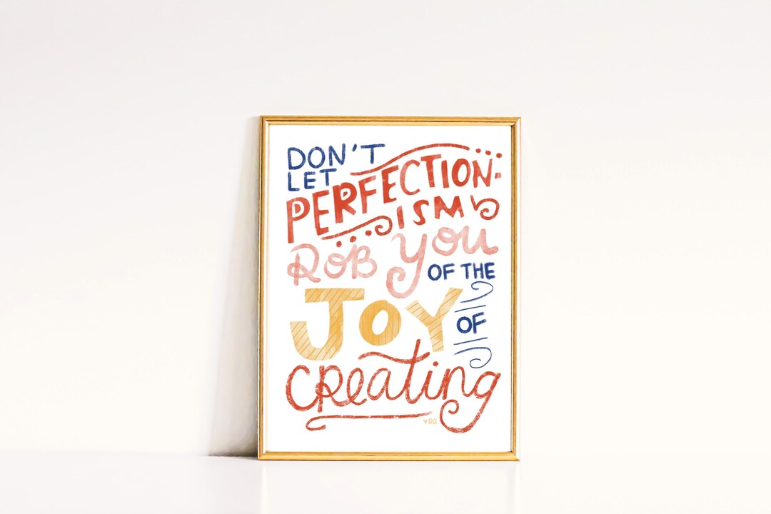 Hand Lettered Creativity Quote, Motivational Wall Art, Joy of ...