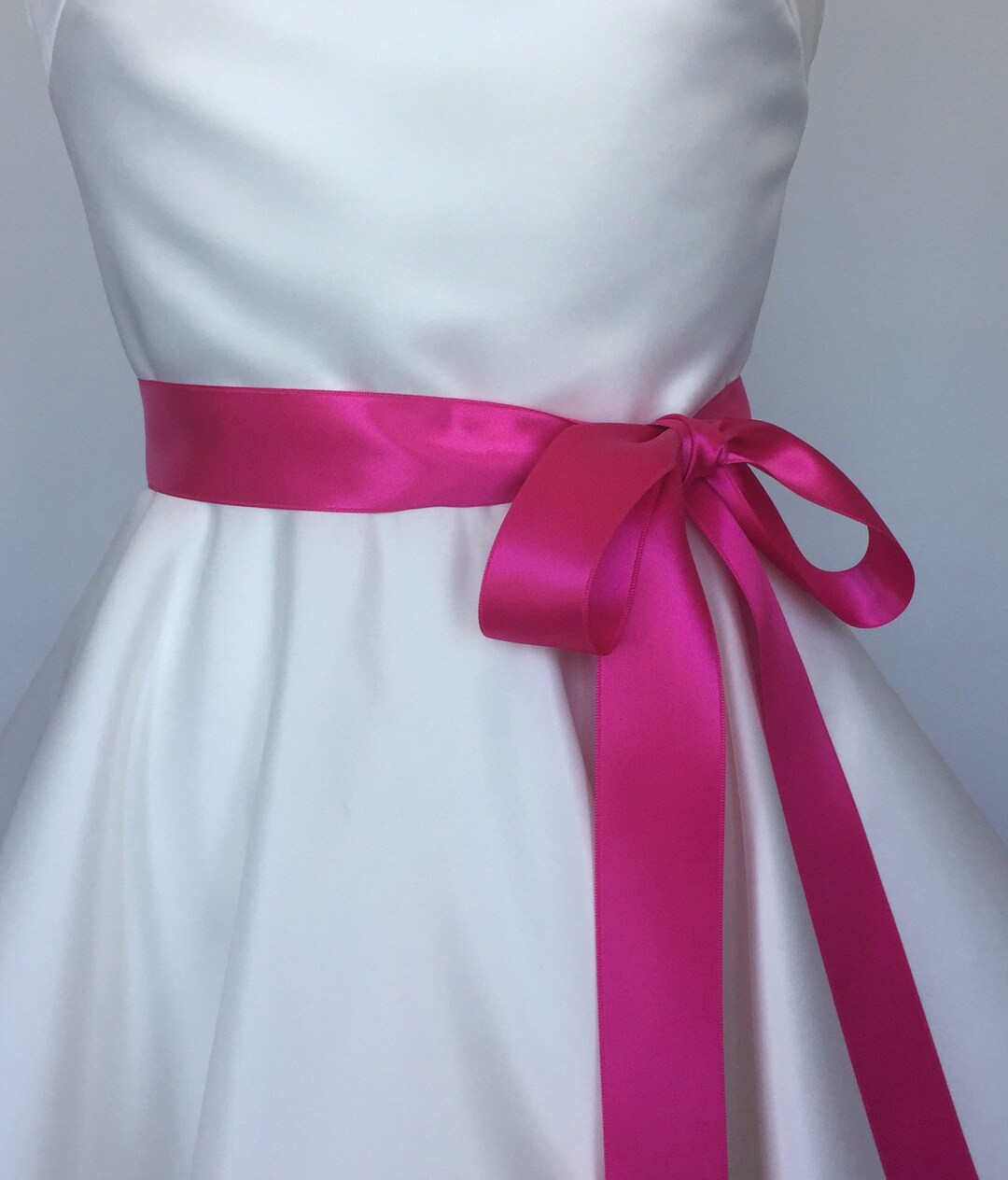 Bright Pink Satin Ribbon Sash, 1 1/2 Wide Bridal Sash Belt,custom ...