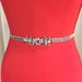 Rhinestone Belt Silver Stretch Belt BRIDAL Skinny Belt - Etsy