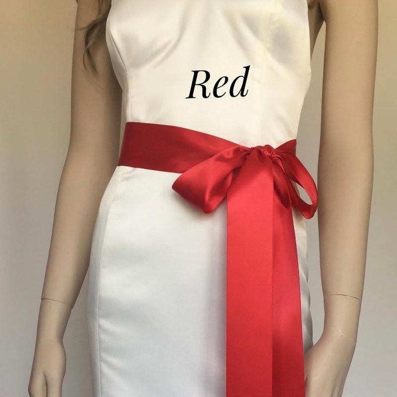 Red Bridal Sash - Etsy