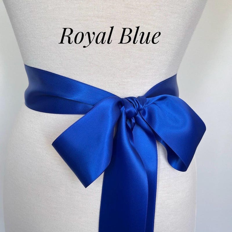 Royal Blue Sash - Etsy