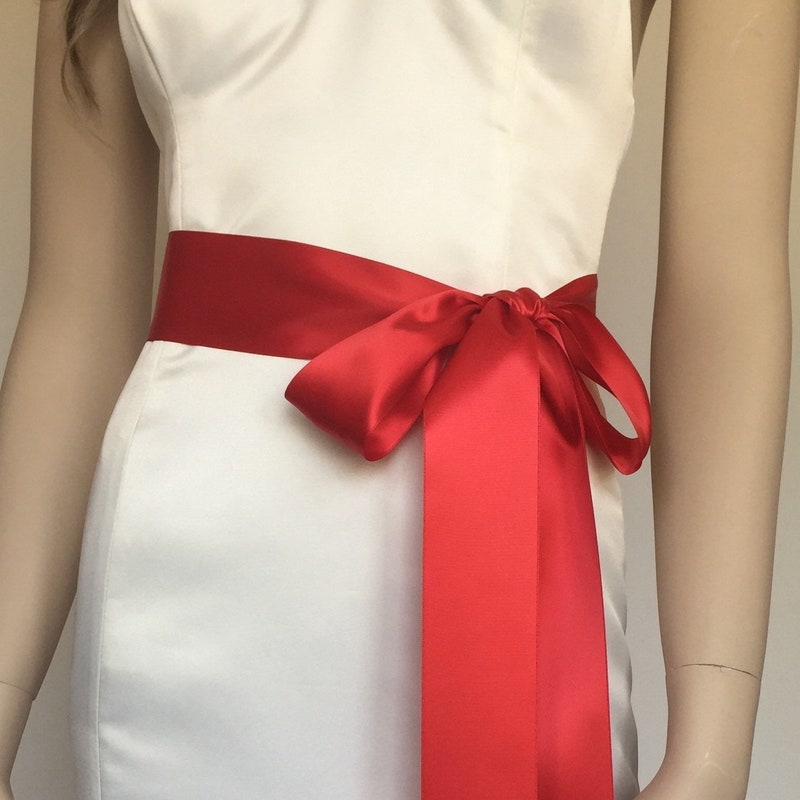Red Bridal Sash - Etsy