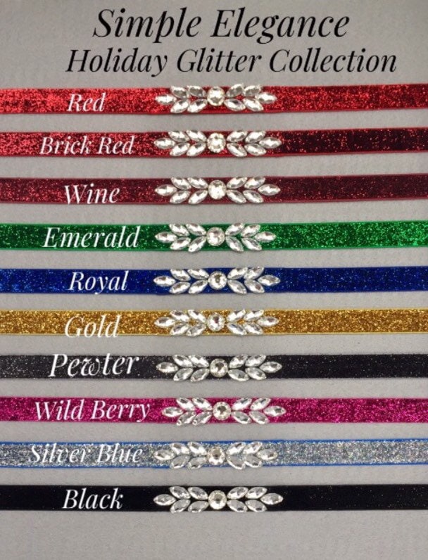 Rhinestone BeltGOLD Stretch Glitter Elastic Holiday Party | Etsy