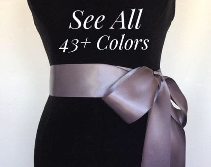 Smoke Blue Double Face Sash Ribbon / Ribbon Sash / 12ft Sash / 9 Ft ...