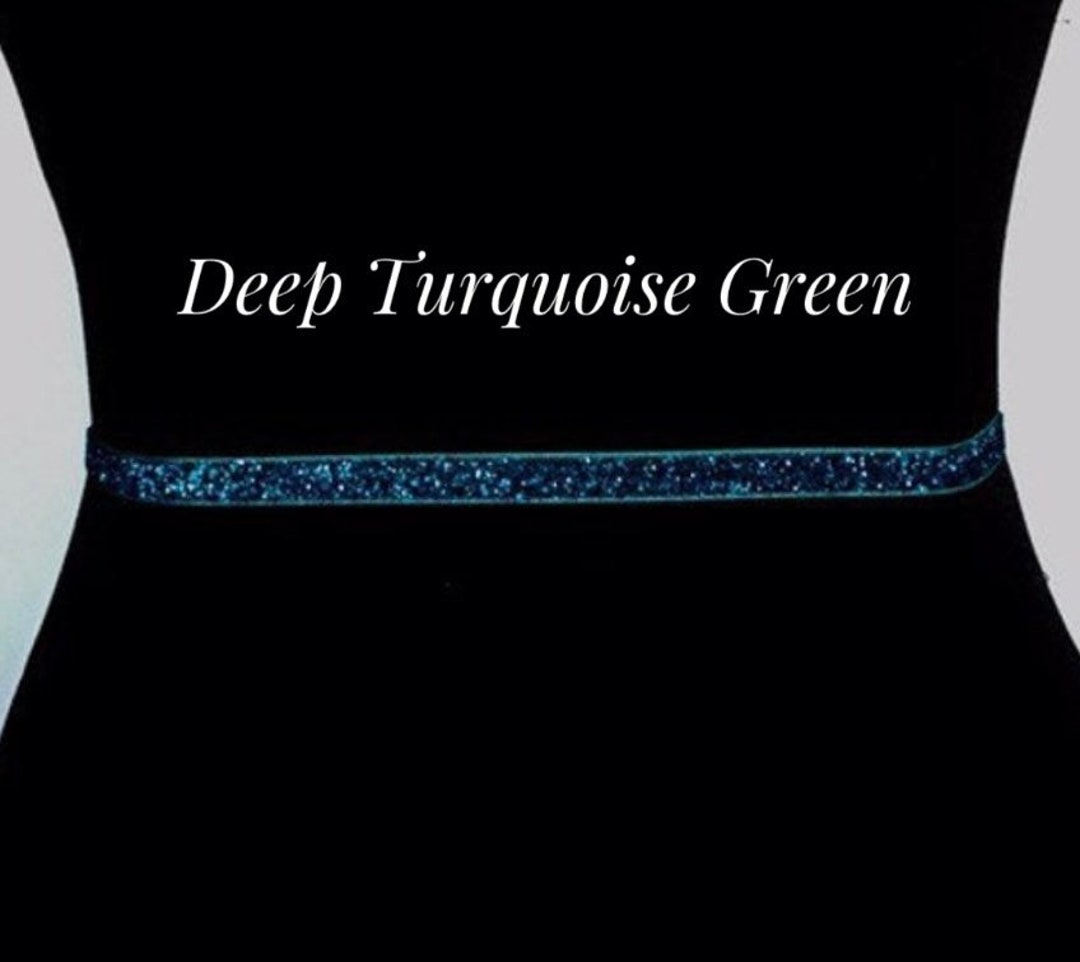 Turquoise Green Bridal Belt,3/8” Wedding Sash Belt,green Stretch Belt ...
