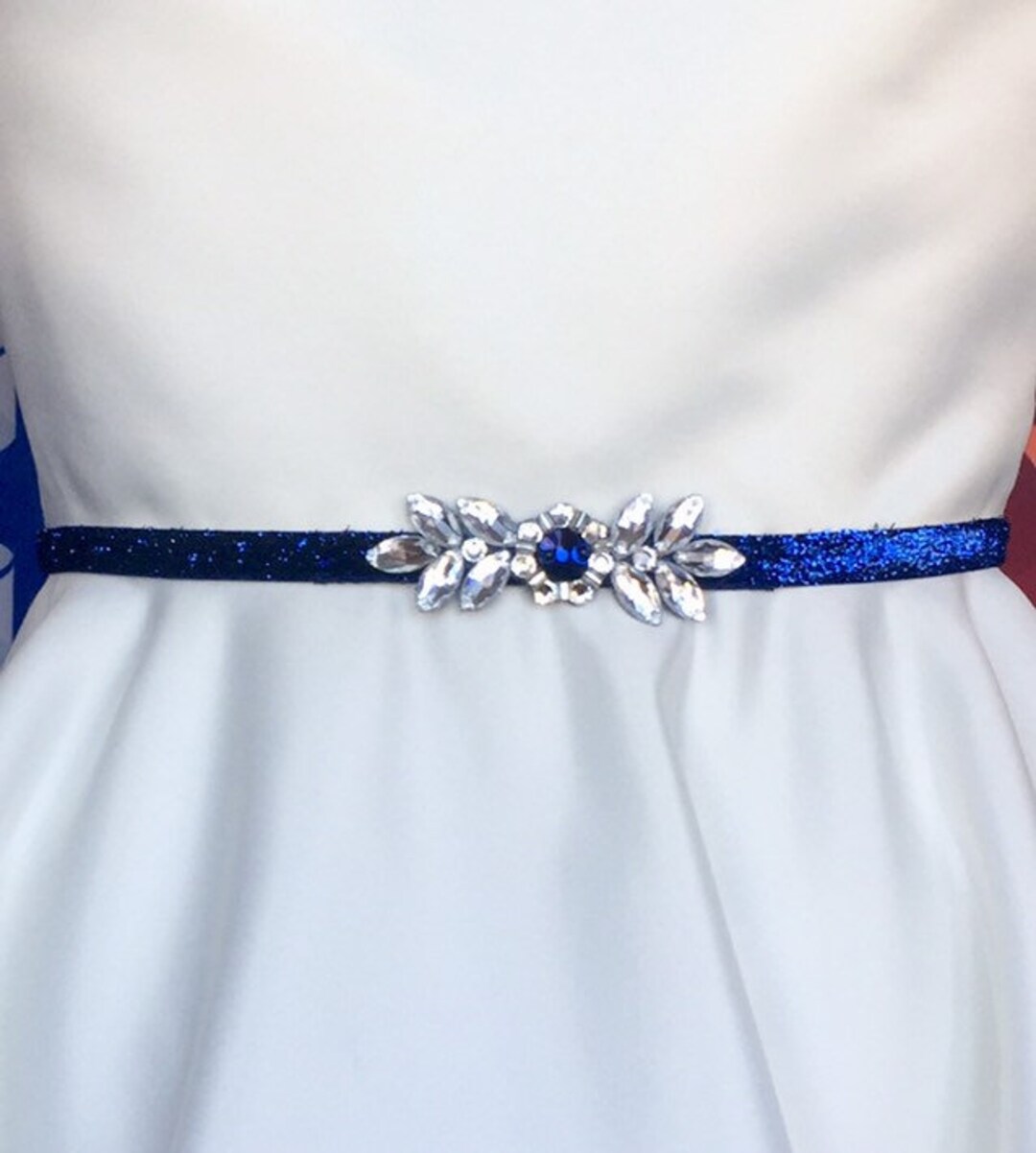 Rhinestone Belt,royal Blue Glitter Belt for Wedding or Party ...