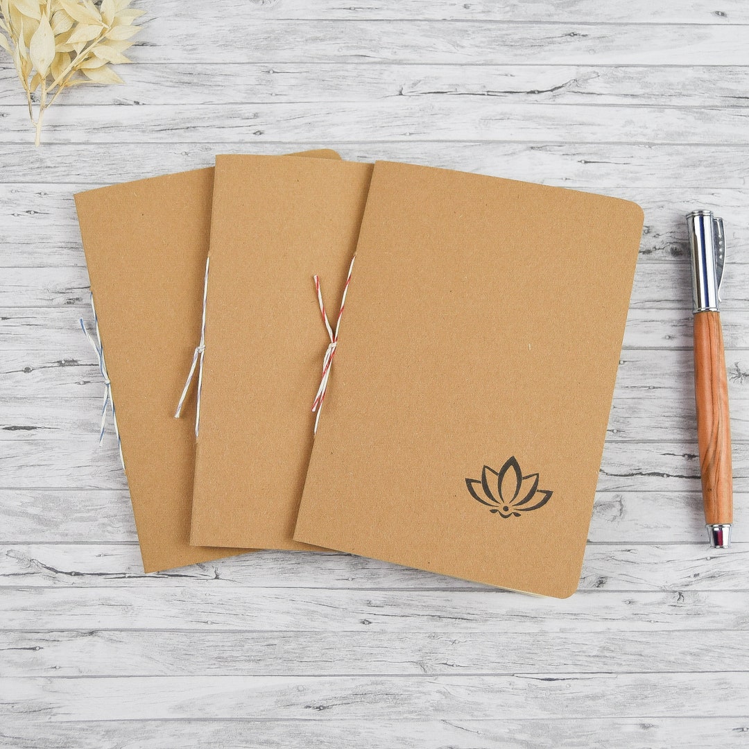 Notebook A6, Lotus Flower, Various Designs, 32 Pages, Recycled Paper ...