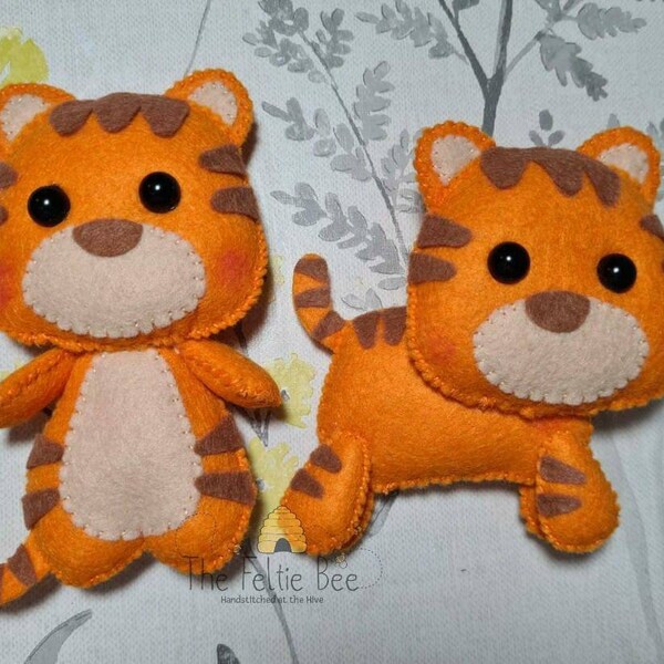 Felt Tiger - Etsy UK