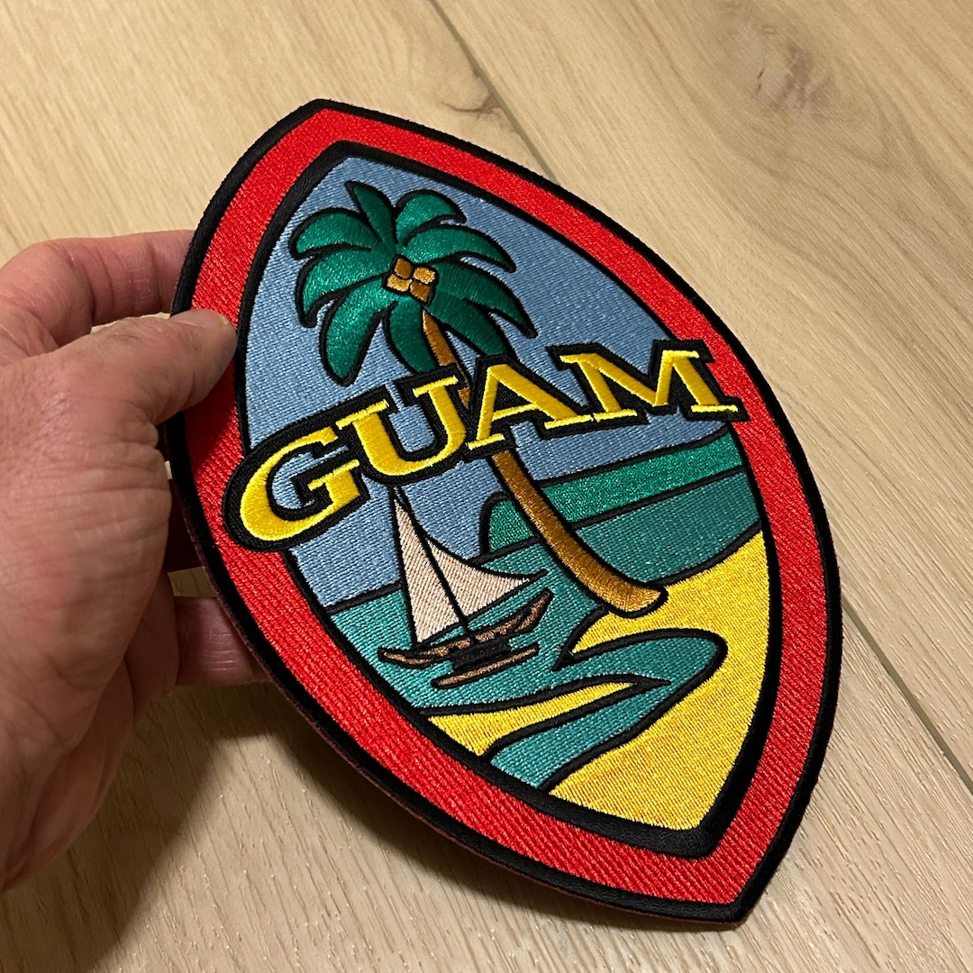 9" Modern Guam Seal Embroidered Patch - Etsy