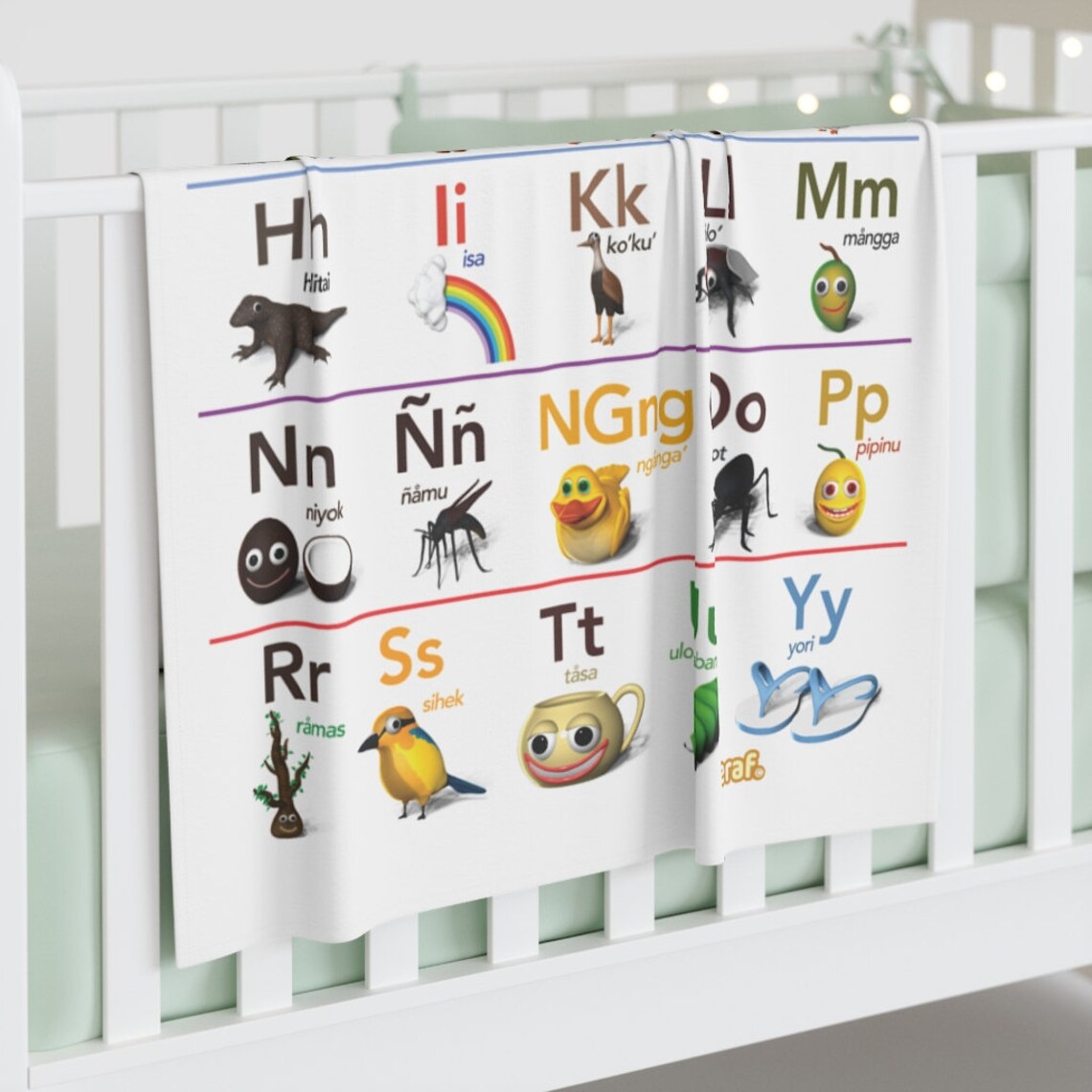 Chamorro Alphabet Baby Swaddle Blanket - Etsy