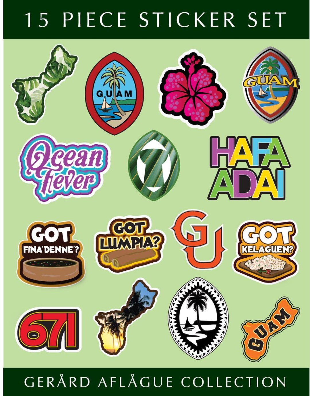 15 Pcs Guam and CNMI Colored Sticker Set - Etsy