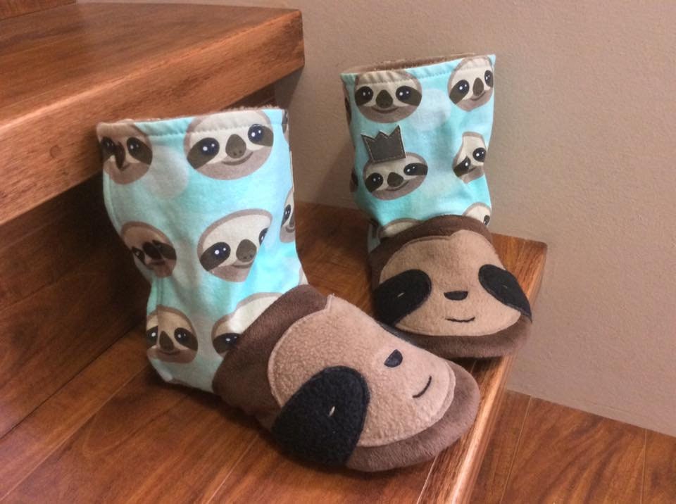 Baby Sloth Booties and Shoe Add-on Sizes Nb to 24 Months | Etsy