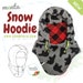 Menta Snow Hoodie Helmet Compatible Hood Hat DIY PDF Sewing Pattern ...