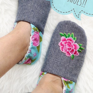 Adult Sizes SHOE Slipper Sewing Pattern and Tutorial 7 Sizes - Etsy