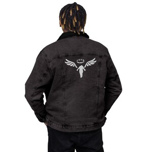 Headless Angel in Tokyo Denim Sherpa Jacket - Etsy