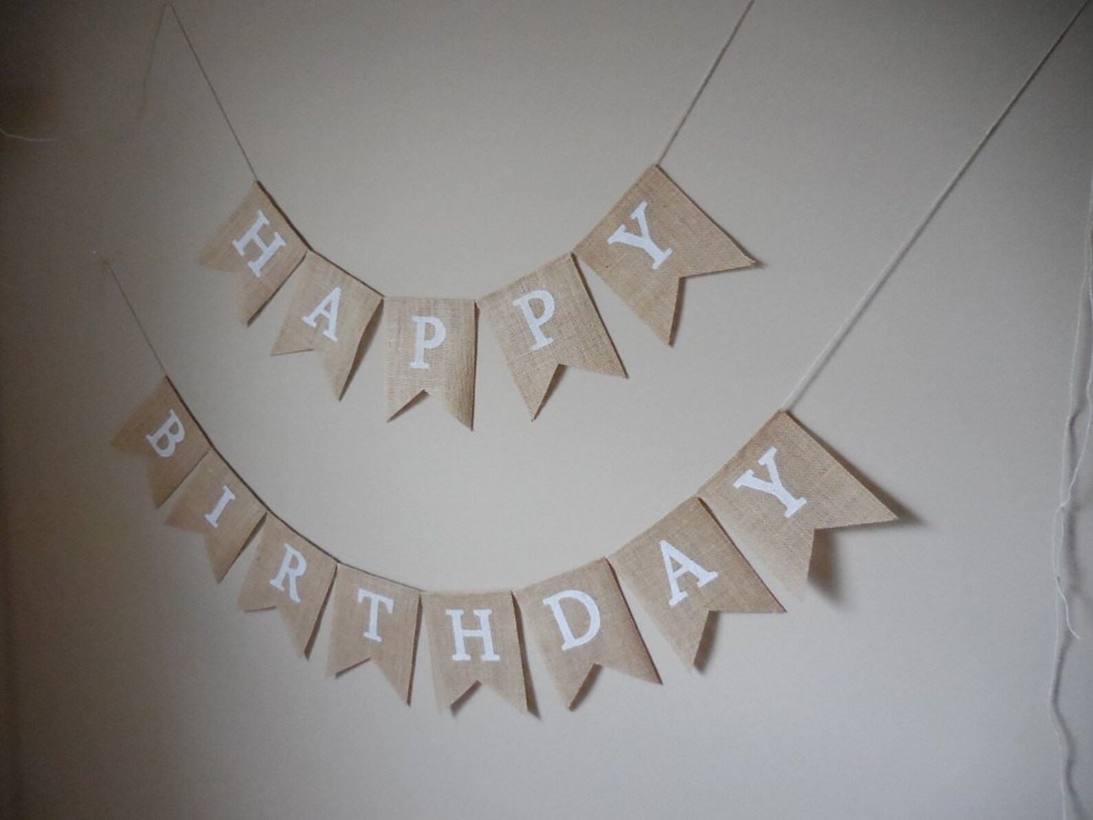 Burlap HAPPY BIRTHDAY Banner / Birthday Decor / Burlap Birthday Banner ...