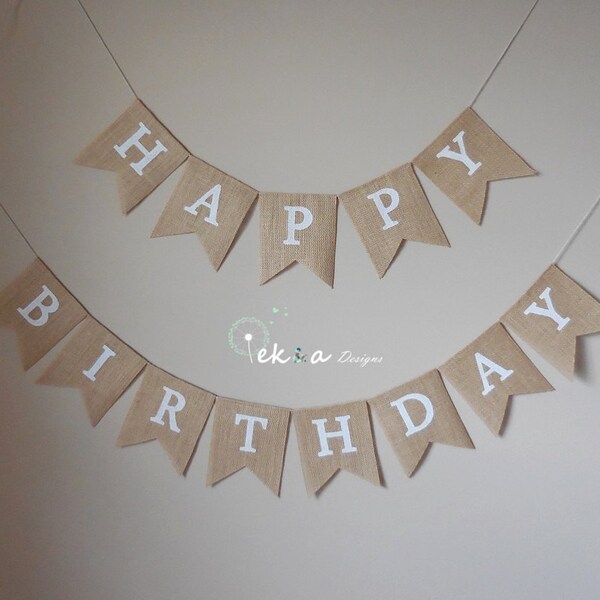Burlap Birthday - Etsy