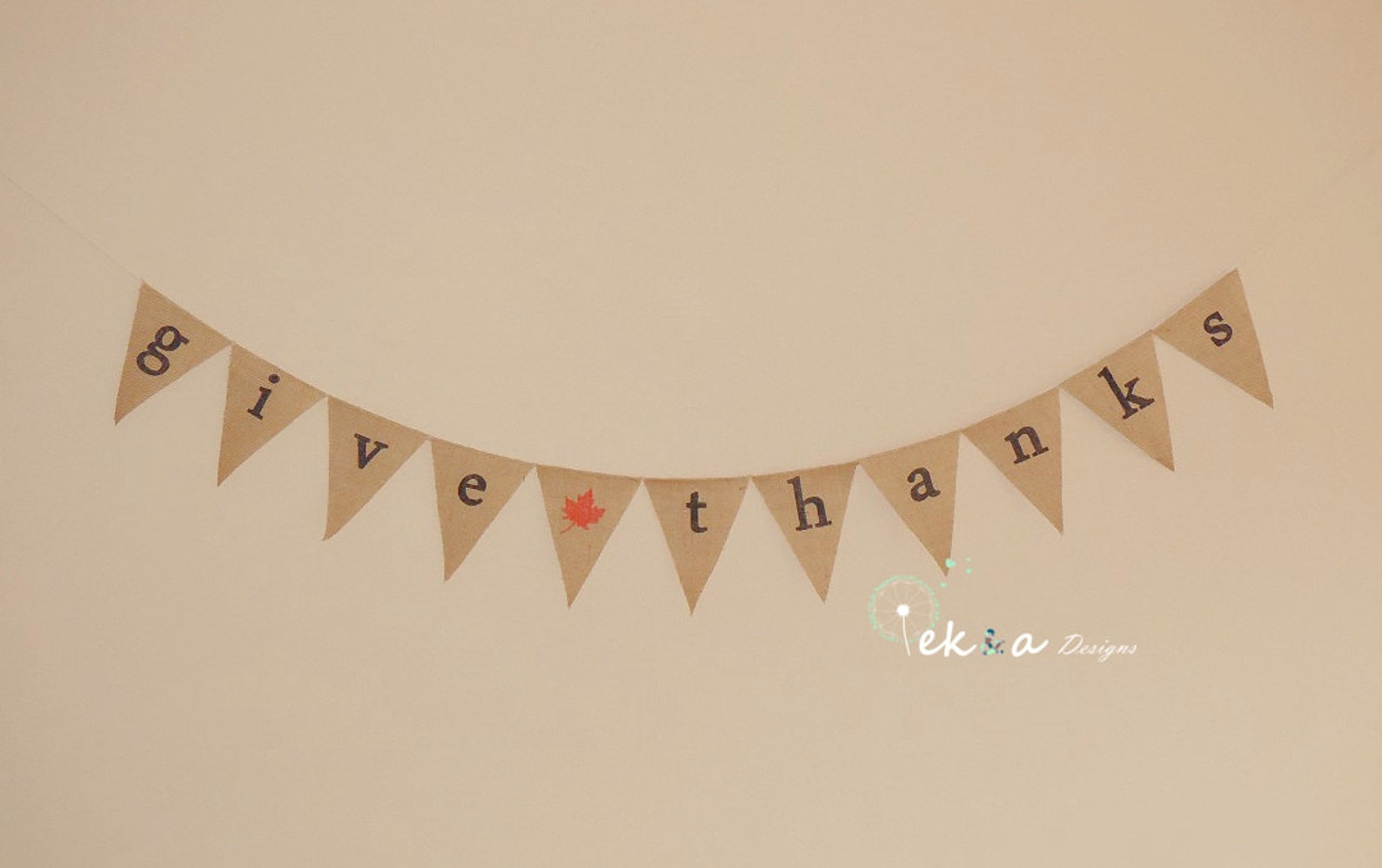 Give Thanks Burlap Banner / Holiday Banner / Thanksgiving Banner / Fall ...