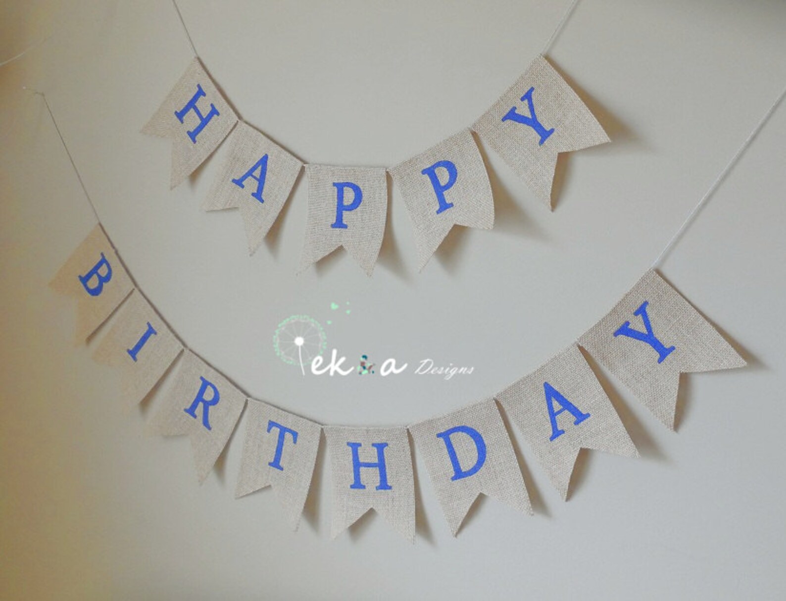 Burlap HAPPY BIRTHDAY Banner / Birthday Decor / Burlap Birthday Banner ...