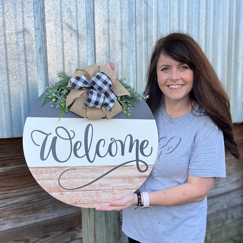 Round Front Door Signs - Etsy