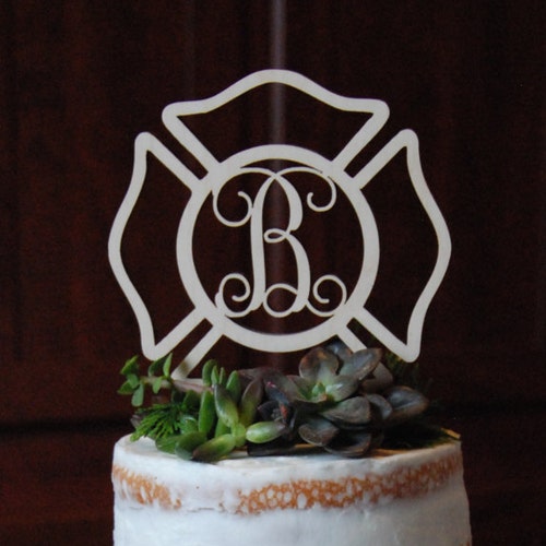 Fire Fighter Wedding Cake Topper Personalized Fireman Cake - Etsy