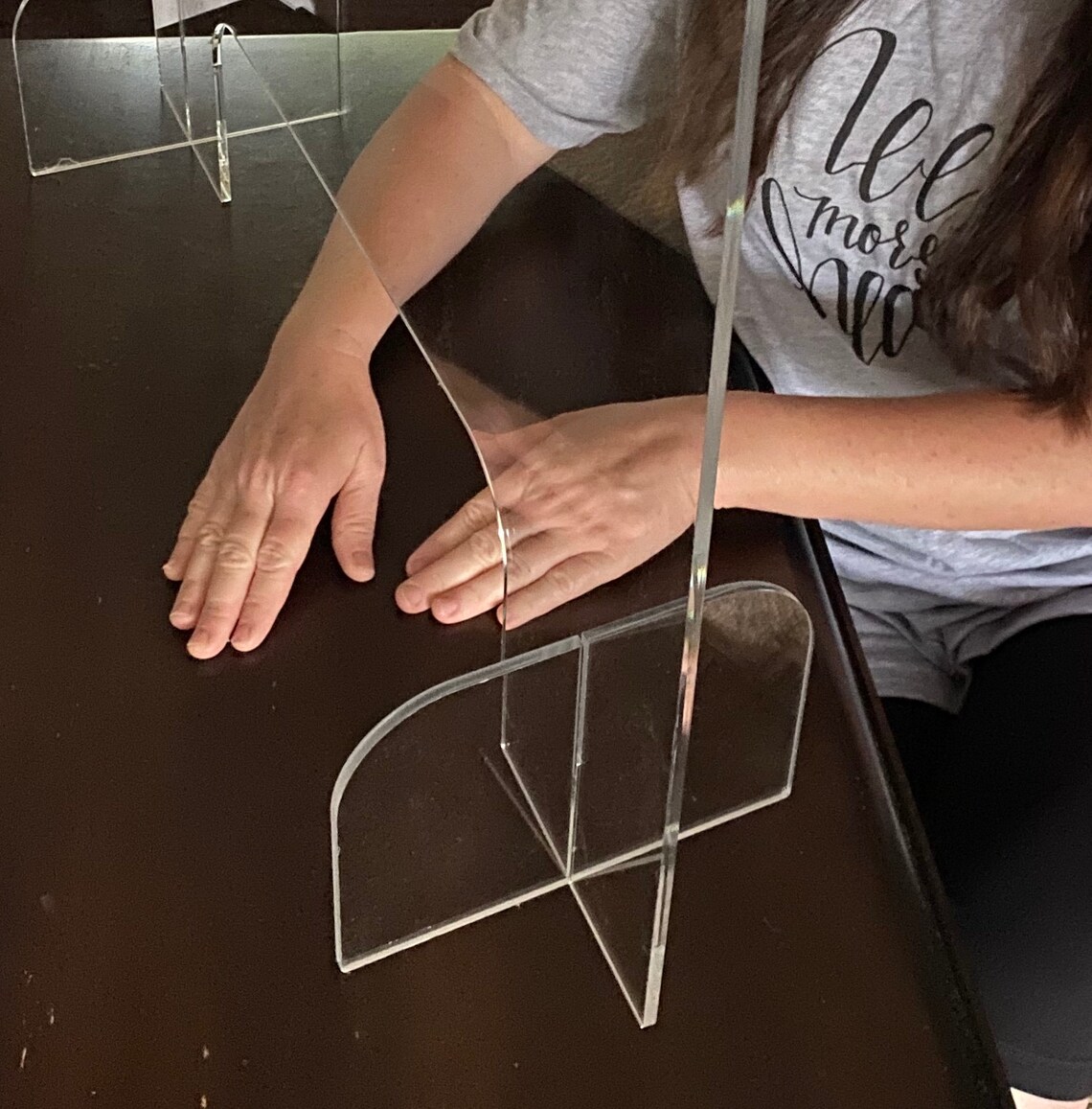 Portable Plexiglass Shield Protective Counter Barrier | Etsy