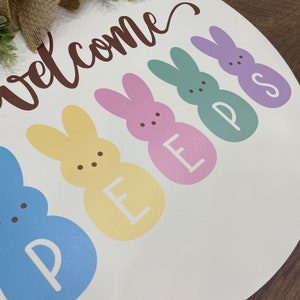 Front Door Decor | Easter | Welcome Peeps | Easter Decor | Easter ...