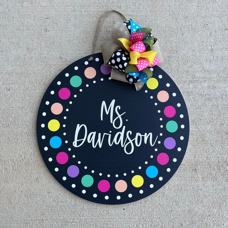Teacher Door Hanger Classroom Door Decor Teacher Name Sign - Etsy
