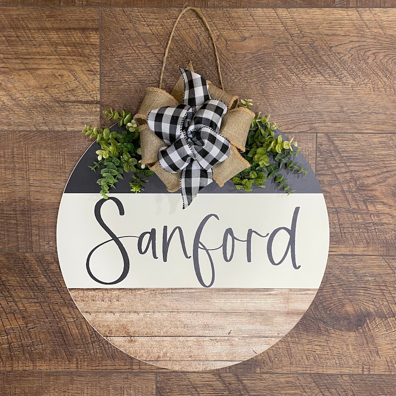 Personalized Door Hanger for Double Doors Home Sweet Home - Etsy