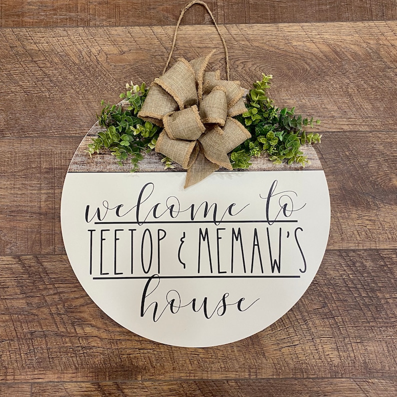 Welcome Sign for Grandparents Personalized Welcome Sign - Etsy