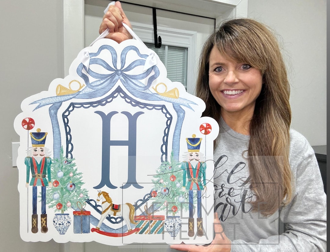 Christmas Nutcracker Door Hanger - Front Door Decor for Christmas ...