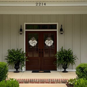 Double Front Door Signs - Front Door Wreaths - Welcome Sign - Front ...