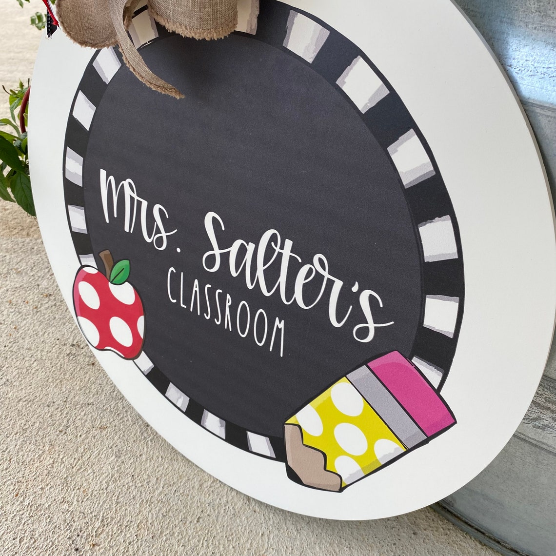 Door Hanger for Teacher Classroom Door Sign Teacher Name - Etsy