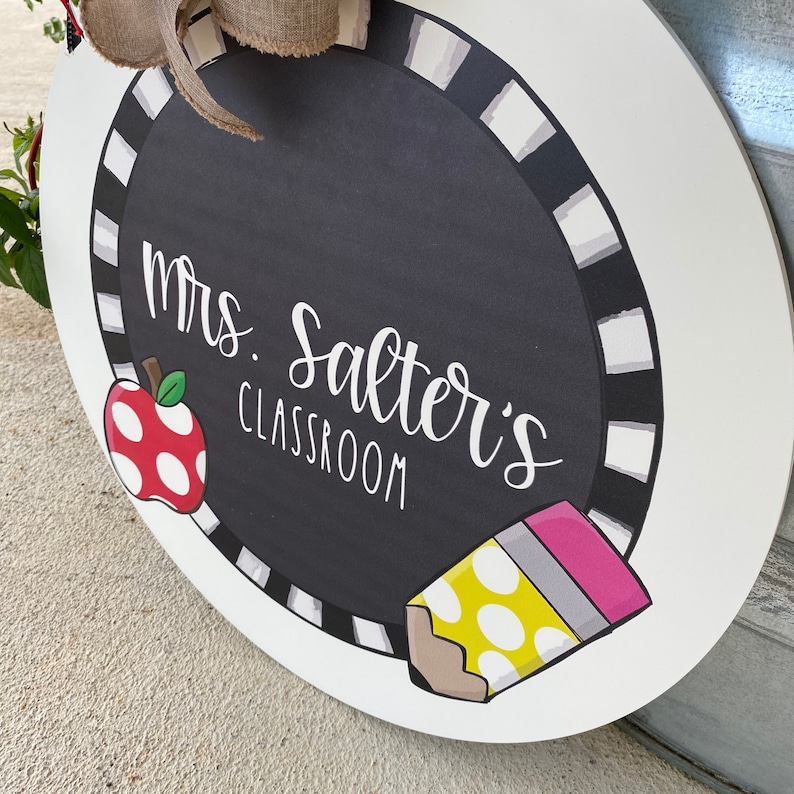 Door Hanger for Teacher Classroom Door Sign Teacher Name - Etsy