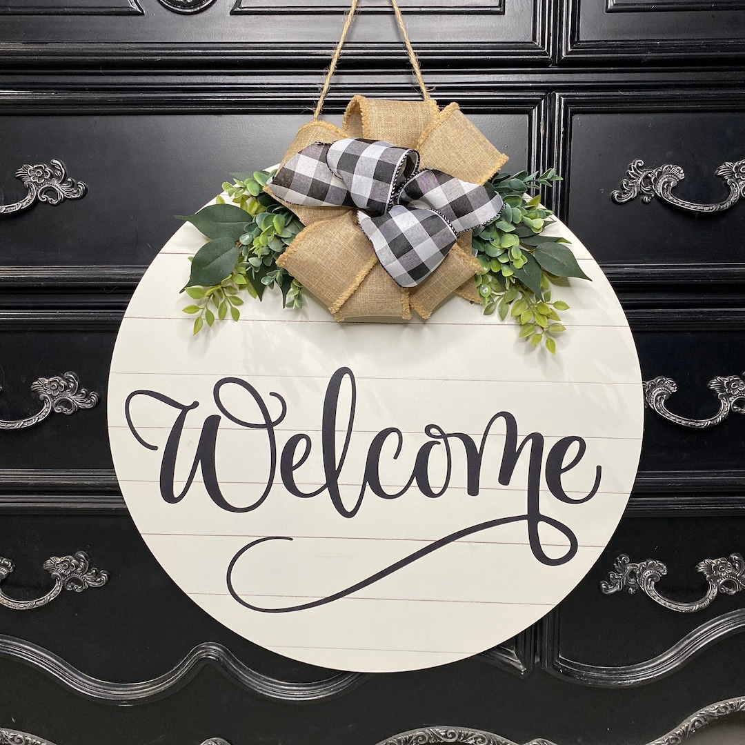 Front Door Decor - Door Hanger - Door Sign - Welcome Sign - Front Door ...
