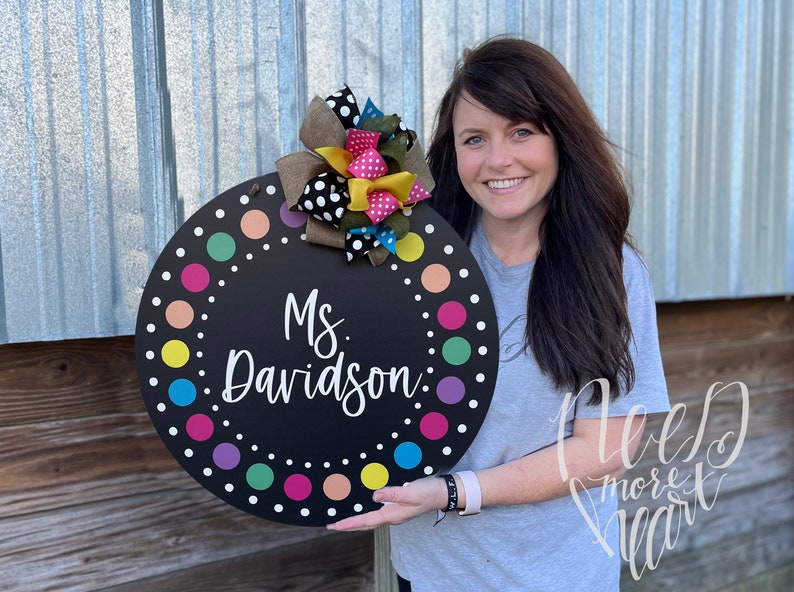 Teacher Door Hanger Classroom Door Decor Teacher Name Sign - Etsy