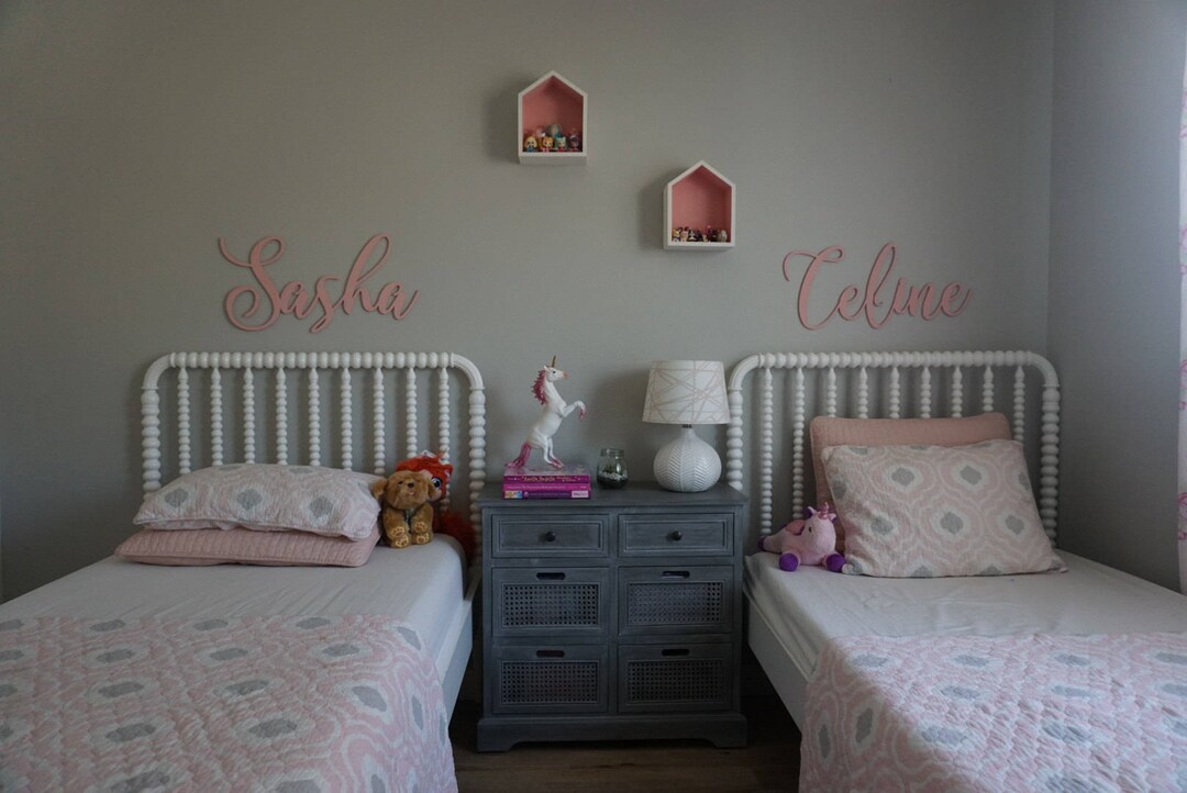 Name Wall Hanging - Wooden Word - Script Name - Nursery Wall Hanging ...