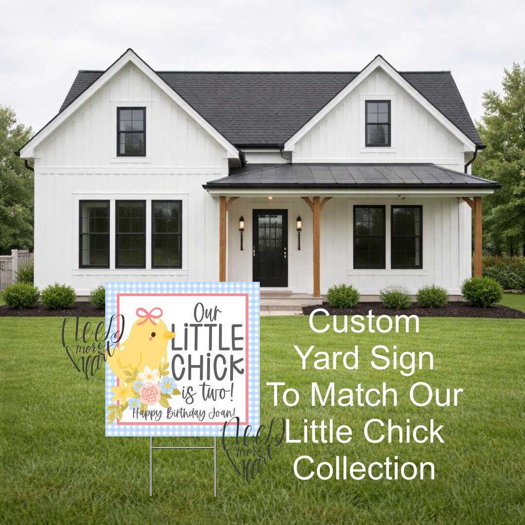 Little Chick Birthday Yard Sign - Little Chick Birthday Party Decor ...