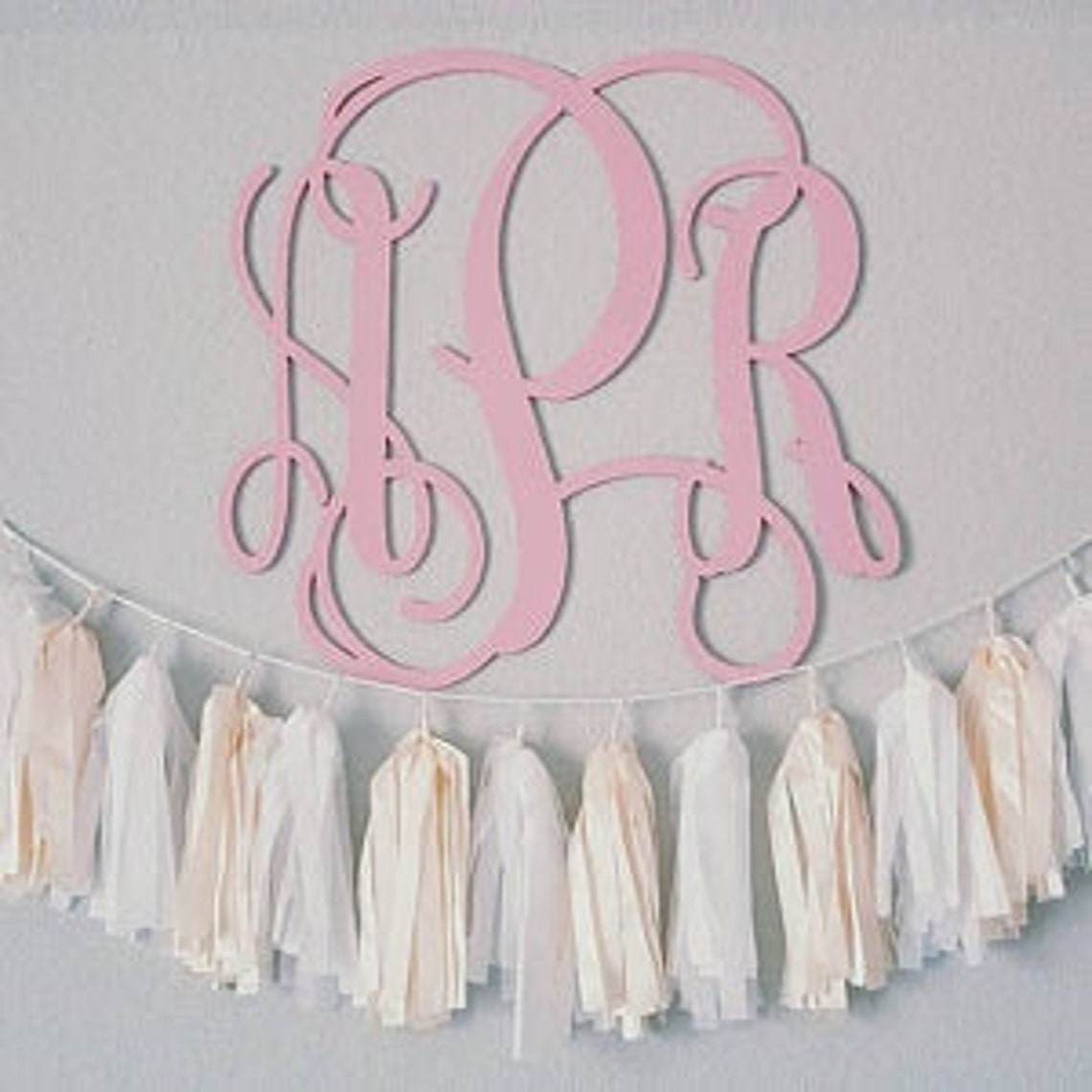 Painted Monogram Wall Hanging - Painted Wooden Monogram - Wooden ...