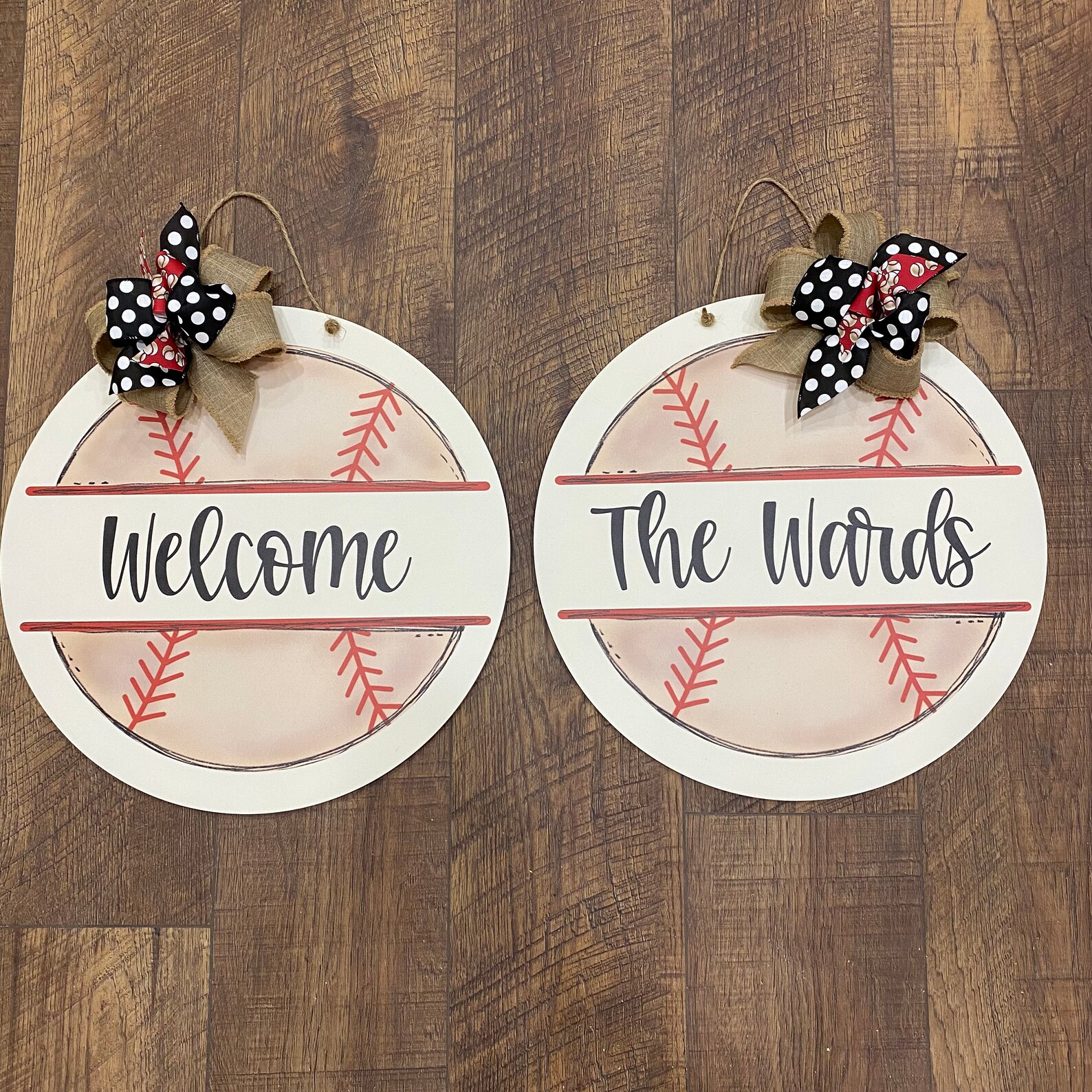 Baseball Door Hanger Baseball Welcome Sign Front Door - Etsy