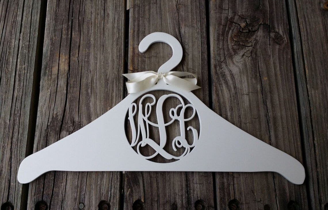 Monogram Hanger - Personalized Wedding Dress Hanger - Bride's Hanger ...