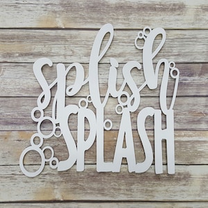 Splish Splash - Bathroom Sign - Bathroom Decor - Etsy