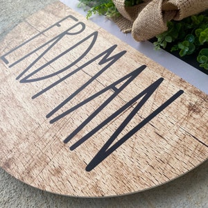 Family Name Door Hanger - Front Door Decor - Personalized Front Door ...