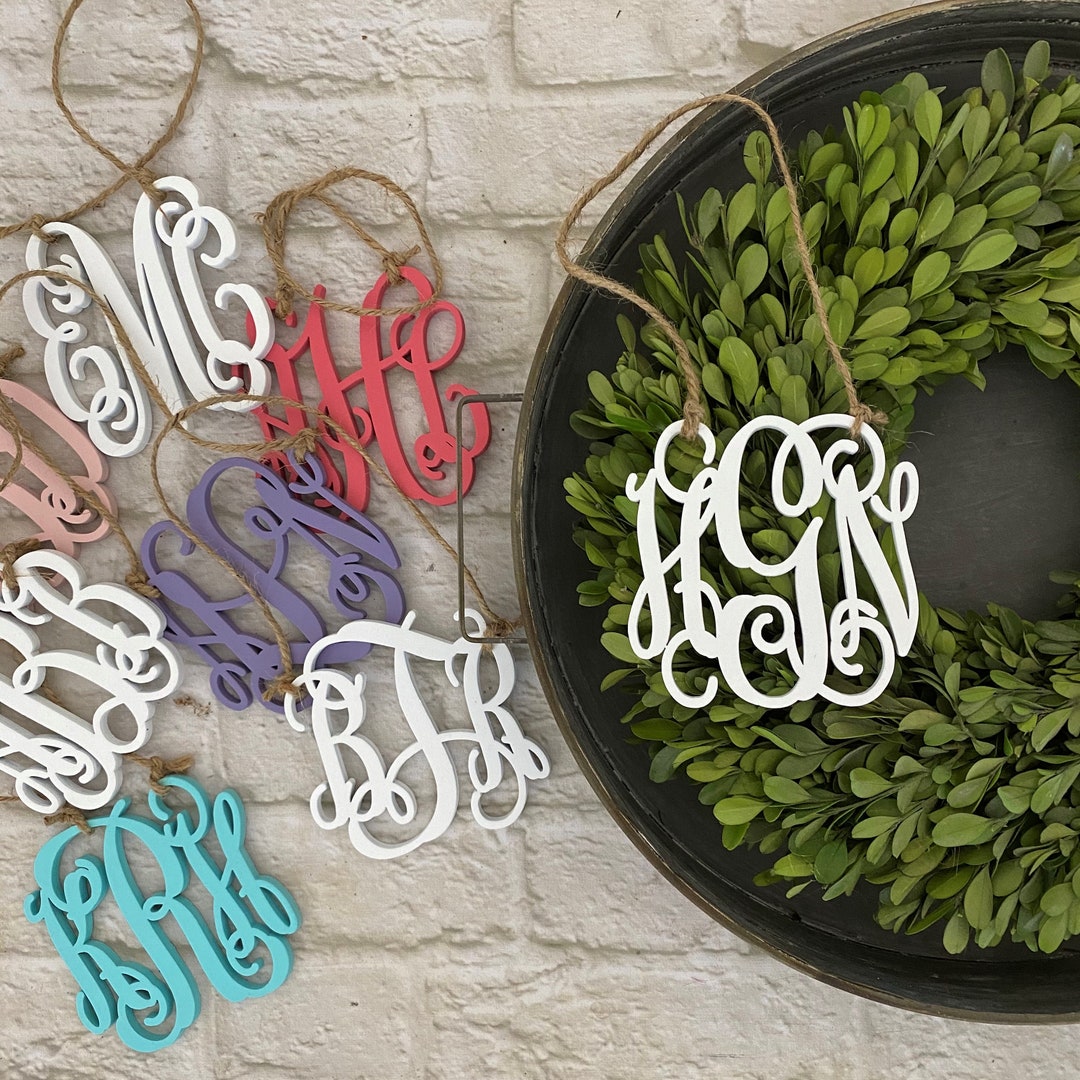 Car Charm - Car Monogram - Rear View Mirror Monogram - 4.5" Painted ...