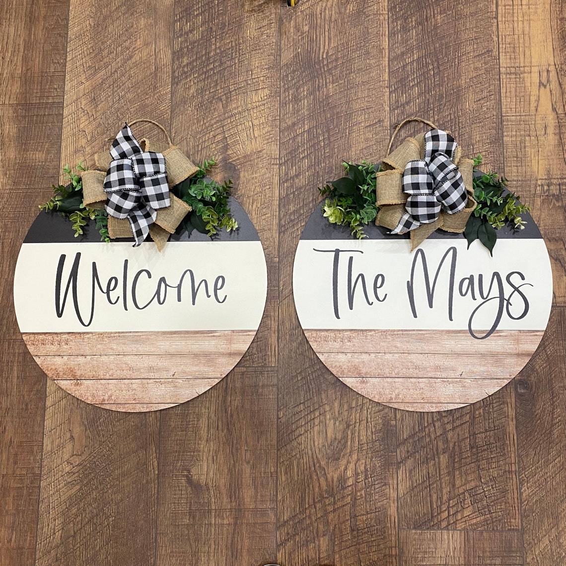 Personalized Door Hanger for Double Doors - Home Sweet Home - Family ...