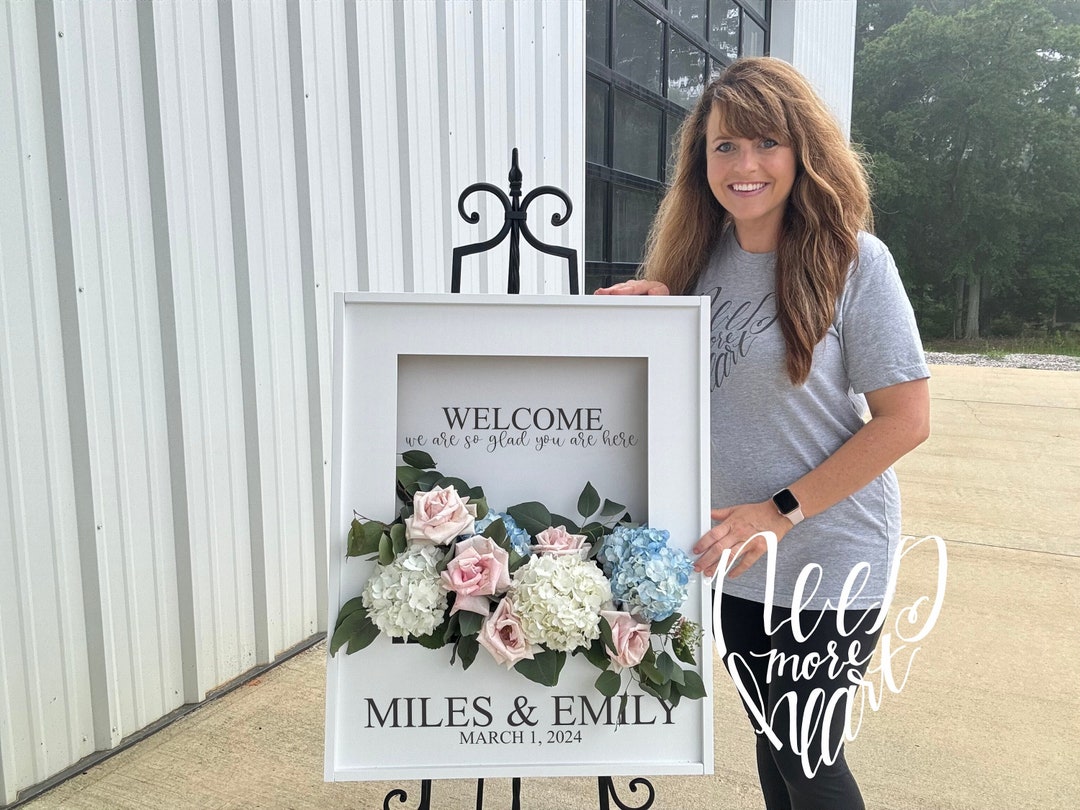Personalized Flower Box for Wedding - Welcome Sign for Event - Baby ...