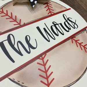 Baseball Door Hanger - Baseball Welcome Sign - Front Door Decor ...