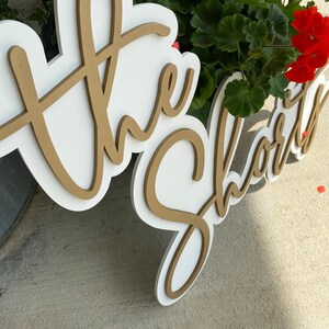 Last Name Sign - Wedding Name Sign - Greenery Wall Name Sign - Wooden ...