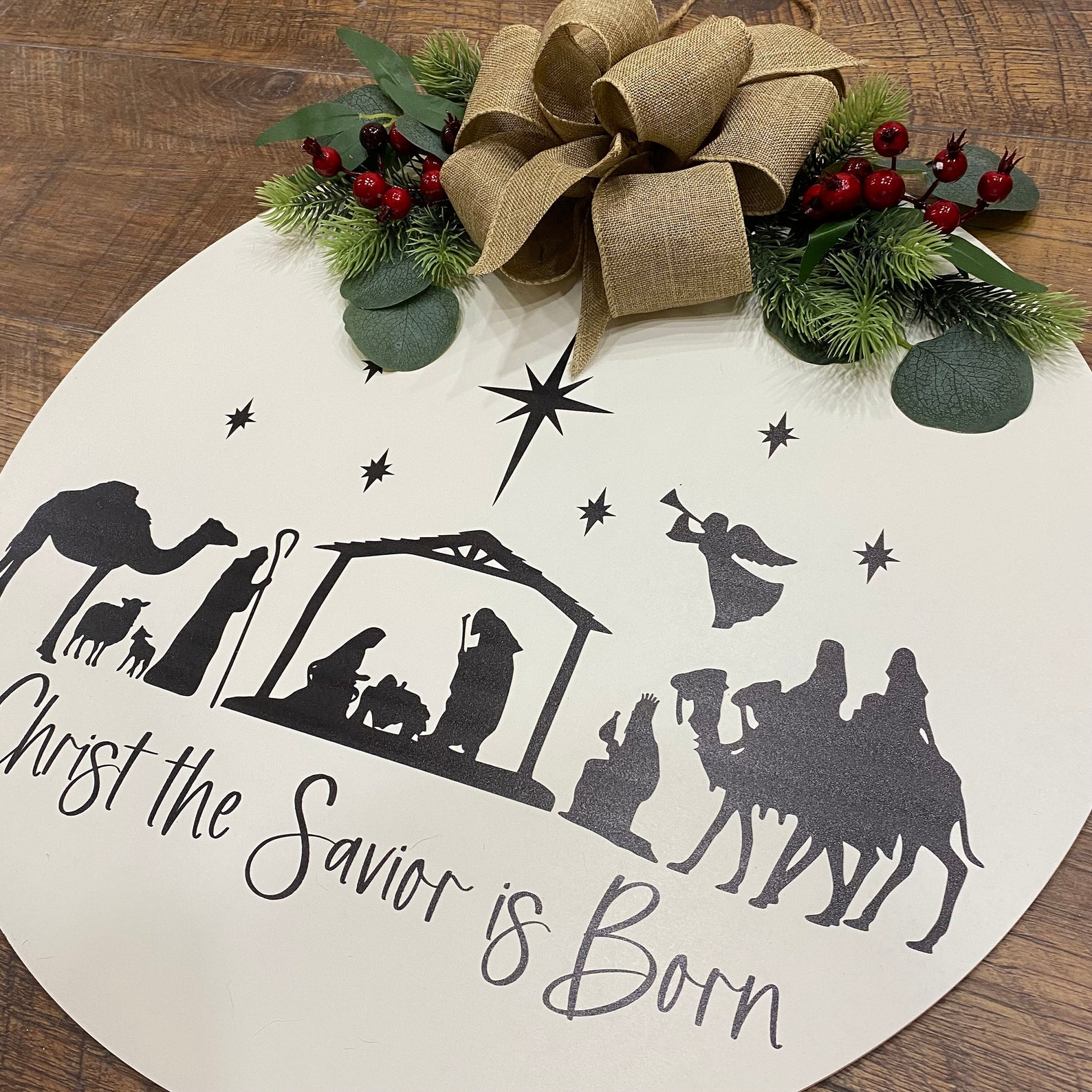 Nativity Door Hanger Nativity Scene Sign Christmas Door | Etsy