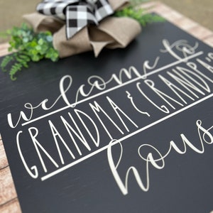 Grandparent Door Sign - Welcome Wreath for Grandmother and Grandfather ...